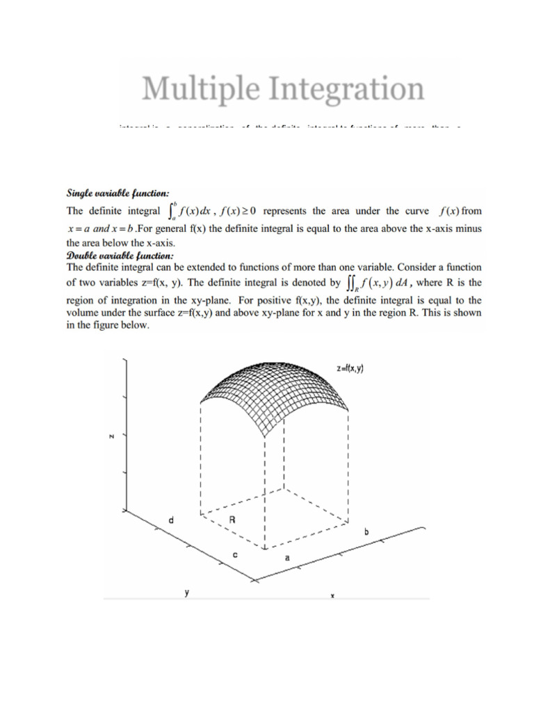 10.multiple Integration 1 | PDF | Integral | Functions And Mappings