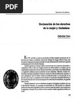 Olympe de Gouges - Declaración de Los Derechos de La Mujer y La ...