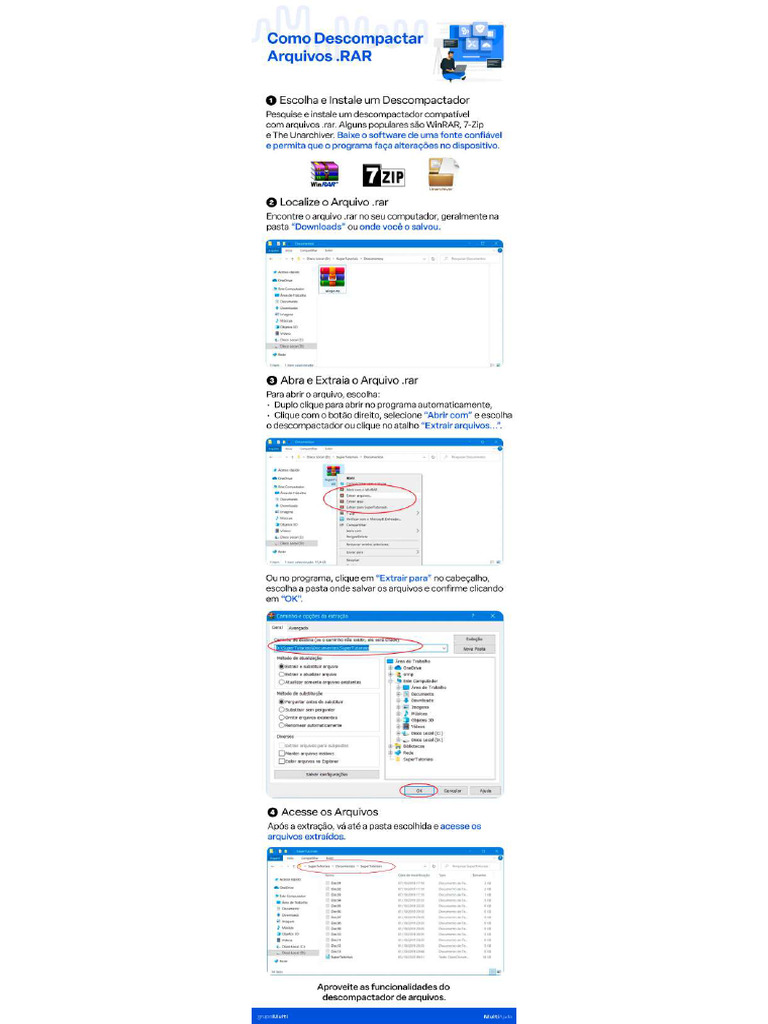 Tutorial - Como Descompactar Arquivos .Rar | PDF