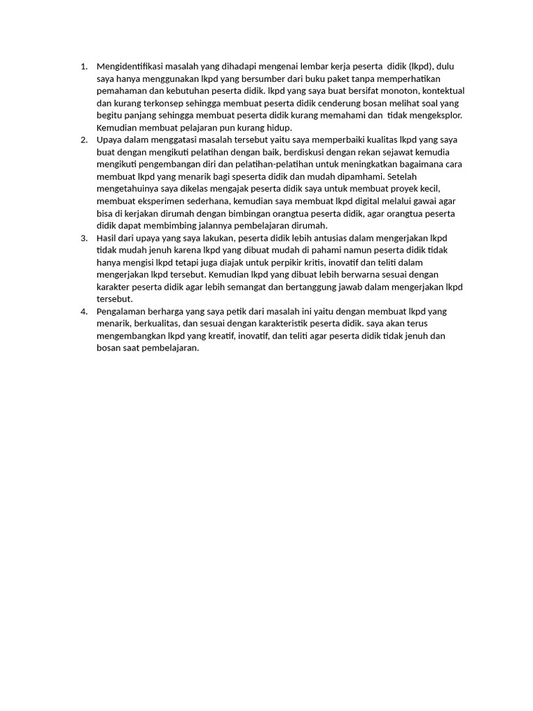 Meningkatkan Kualitas LKPD untuk Siswa | PDF