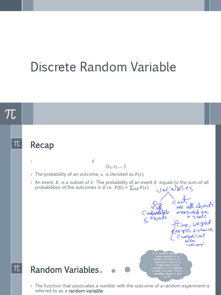 Understanding Discrete Random Variables | PDF | Probability ...