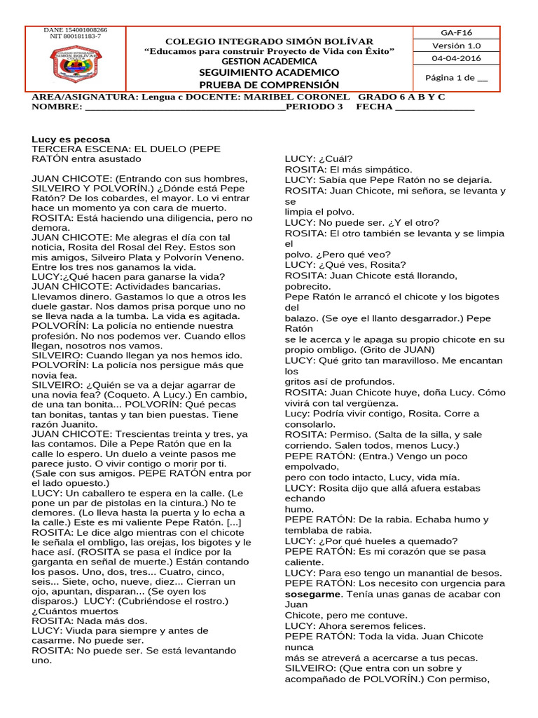 Bimest Lengua 6g Perio 3 2025 | PDF | Harry Potter