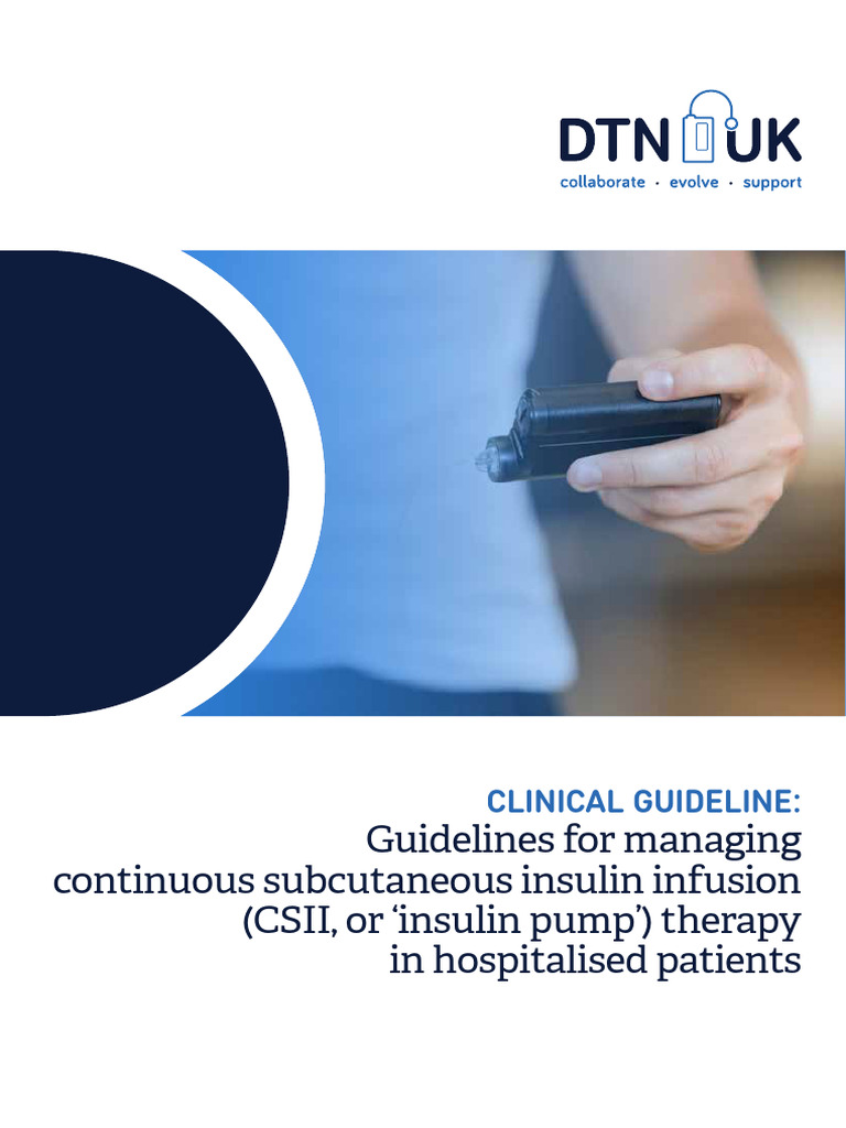 Guidelines For Managing Continuous Subcutaneous Insulin Infusion (CSII ...