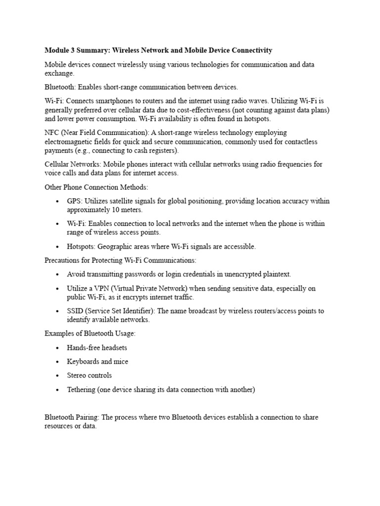 Module 3 Summary | PDF