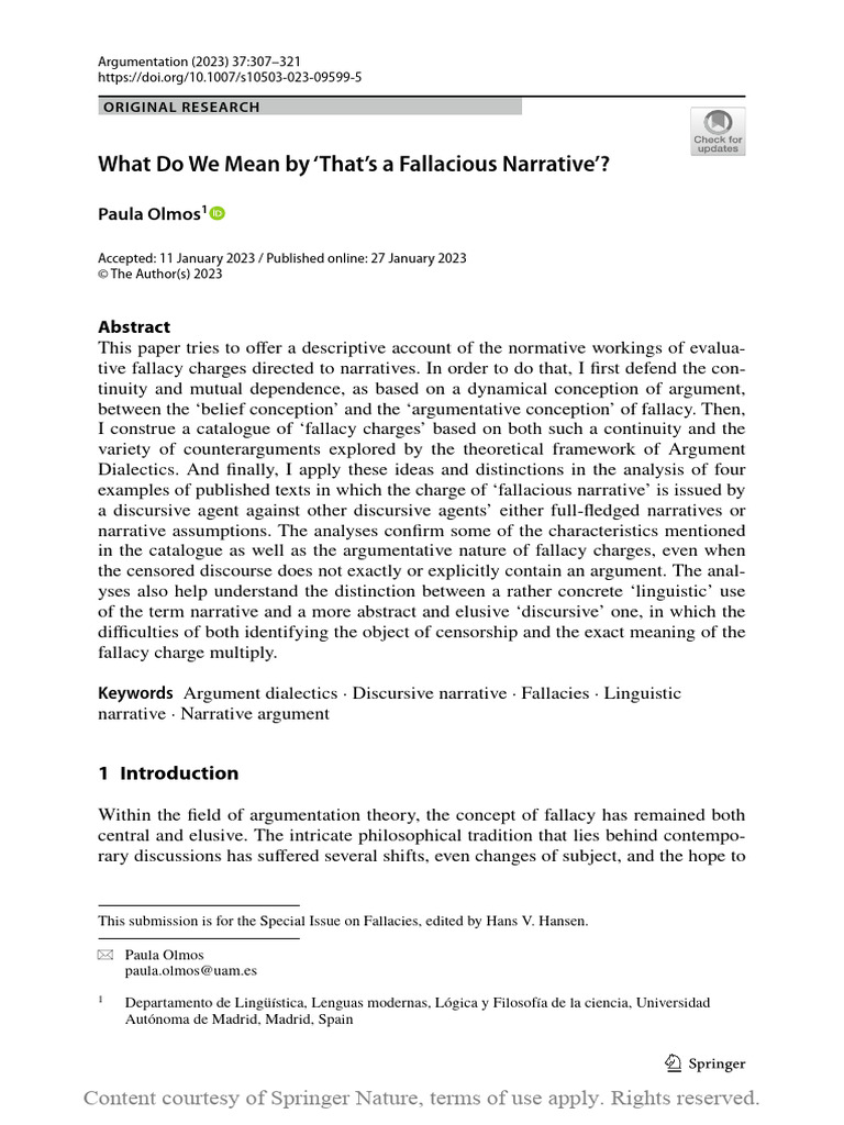 Understanding Fallacious Narratives | PDF | Fallacy | Argument