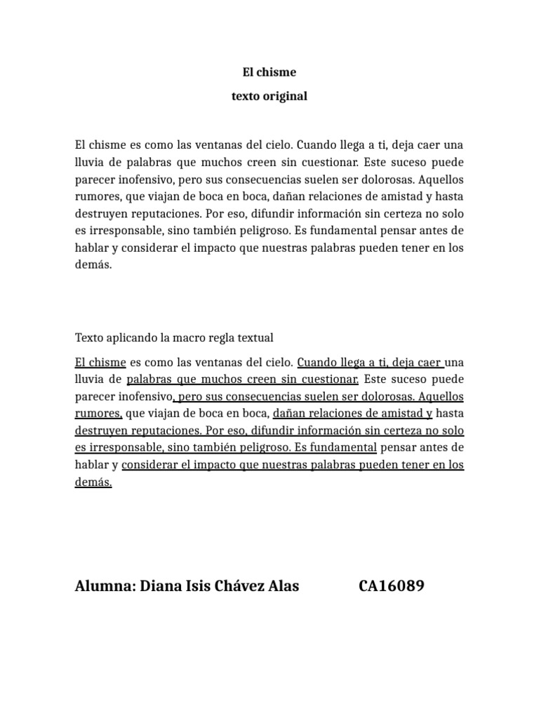 El Chisme | PDF