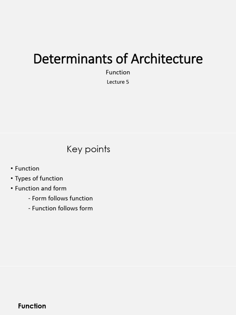 Functions in Architecture Explained | PDF | Design | Architectural Design