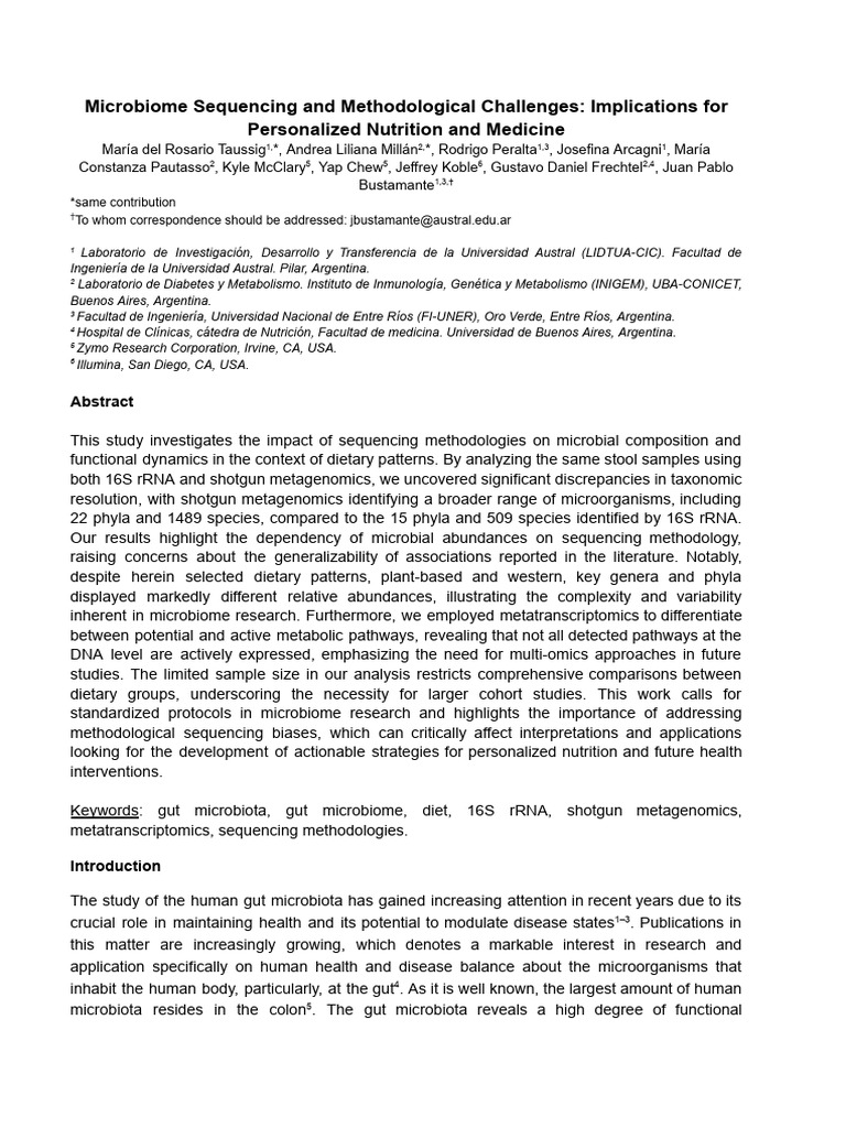 Microbiome Sequencing: Methodology Impact | PDF | Microbiota | Dna ...