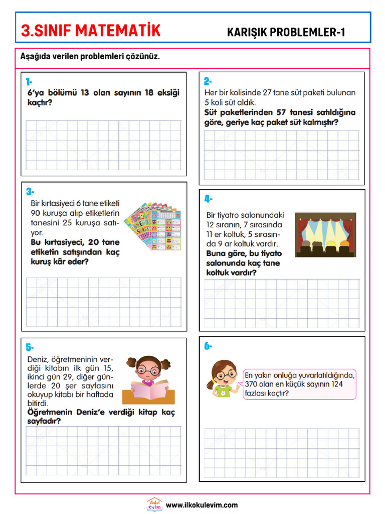 3.Sinif Karisik Problemler | PDF