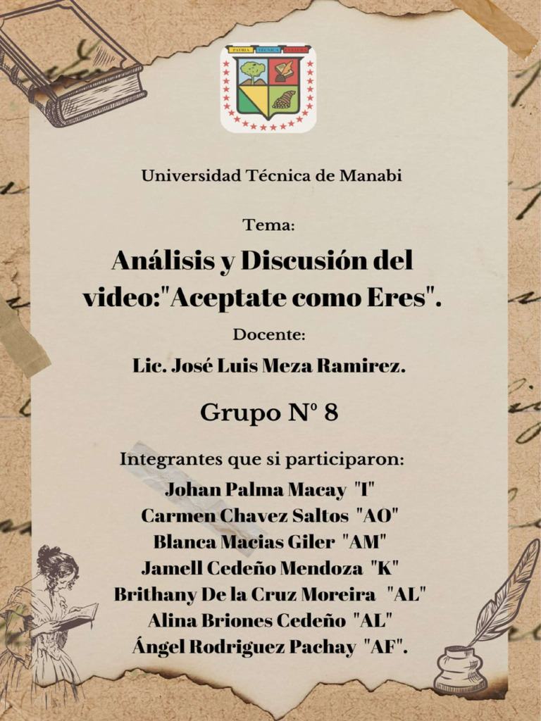 Análisis y discusión del video aceptate como eres | PDF | Autoestima | Psicología Social