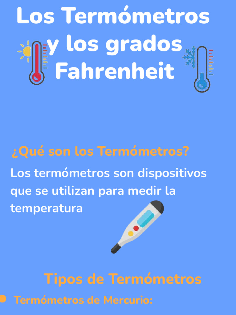 Tipos de Termómetros y Fahrenheit | PDF
