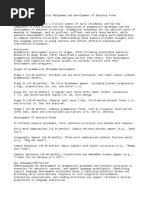Brown's Grammatical Morphemes Chart | PDF