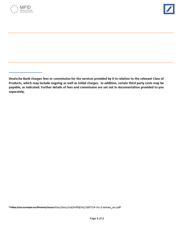 Deutsche Bank FX Prime Brokerage Costs | PDF | Banks | Investing