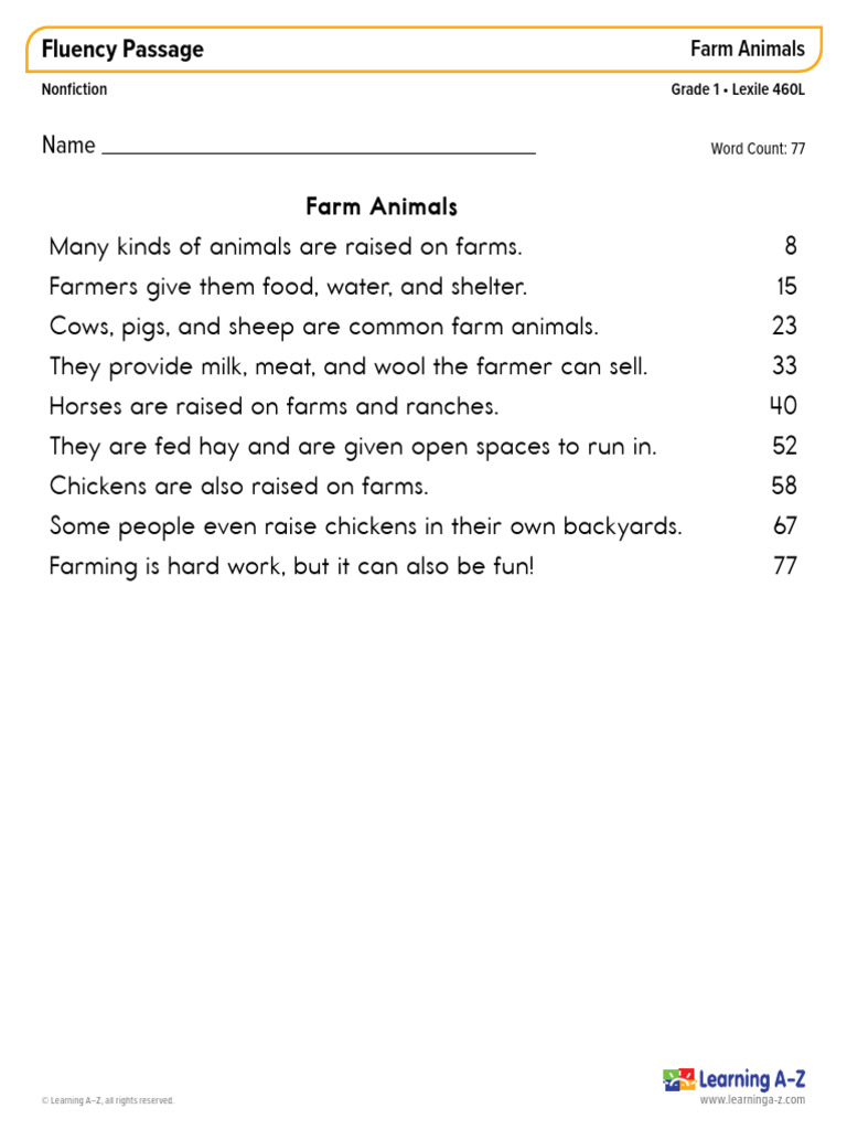 Fluency TR NF I Farm Animals | PDF | Livestock | Farms