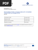 Ich M13a Guideline Bioequivalence Immediaterelease Solid Oral Dosage Forms Step 5 en | PDF ...