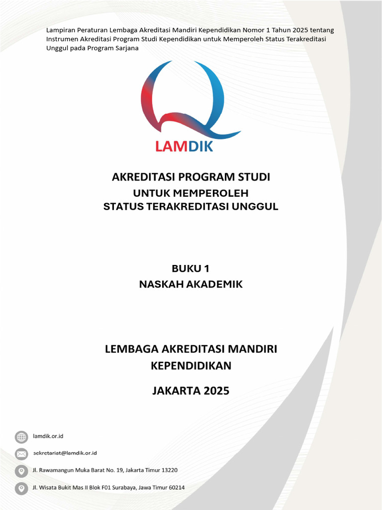 Buku 1 Naskah Akademik IAPS 20 | PDF
