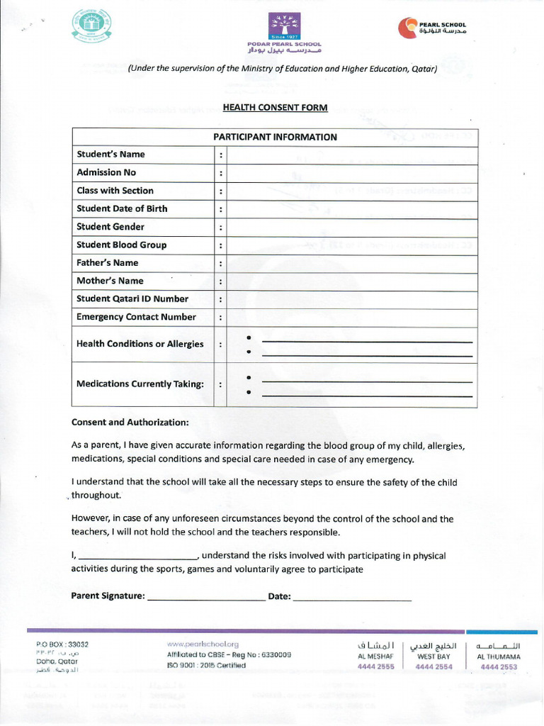 Health Consent Form | PDF