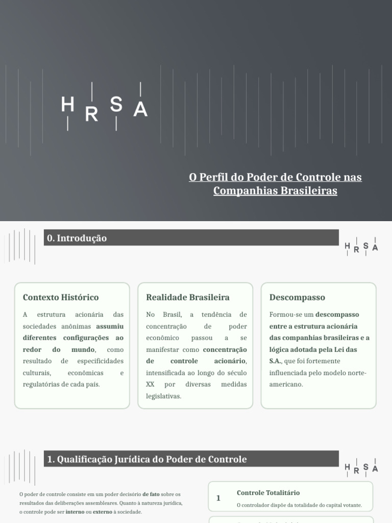 O Perfil Do Poder de Controle Nas Companhias Brasileiras - Apresentação ...