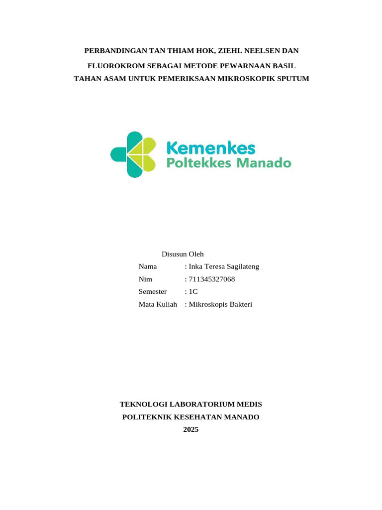 Metode Pewarnaan BTA untuk TB Sputum | PDF
