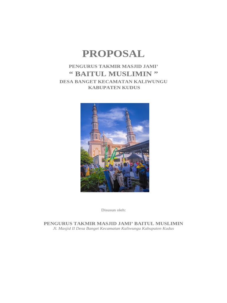 Proposal Masjid | PDF