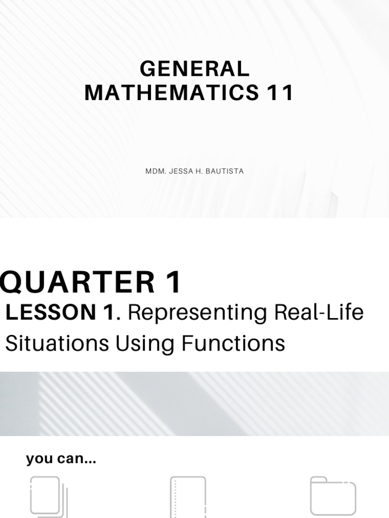 Genmath Lesson 1 Function | PDF | Function (Mathematics) | Domain Of A Function