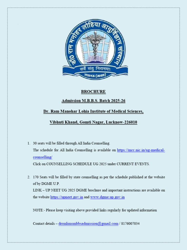 Final RML BROCHURE 2025-Compressed - Removed - Removed | PDF | Qualifications | Medical Education