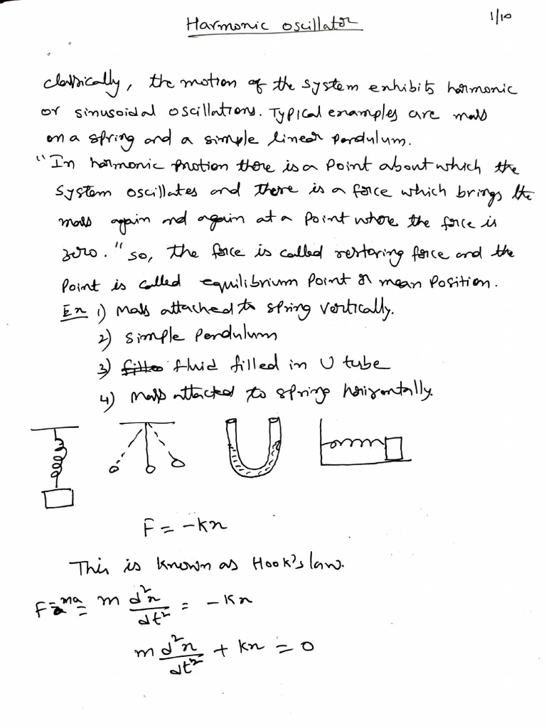 CO 4 Harmonic Oscillator | PDF