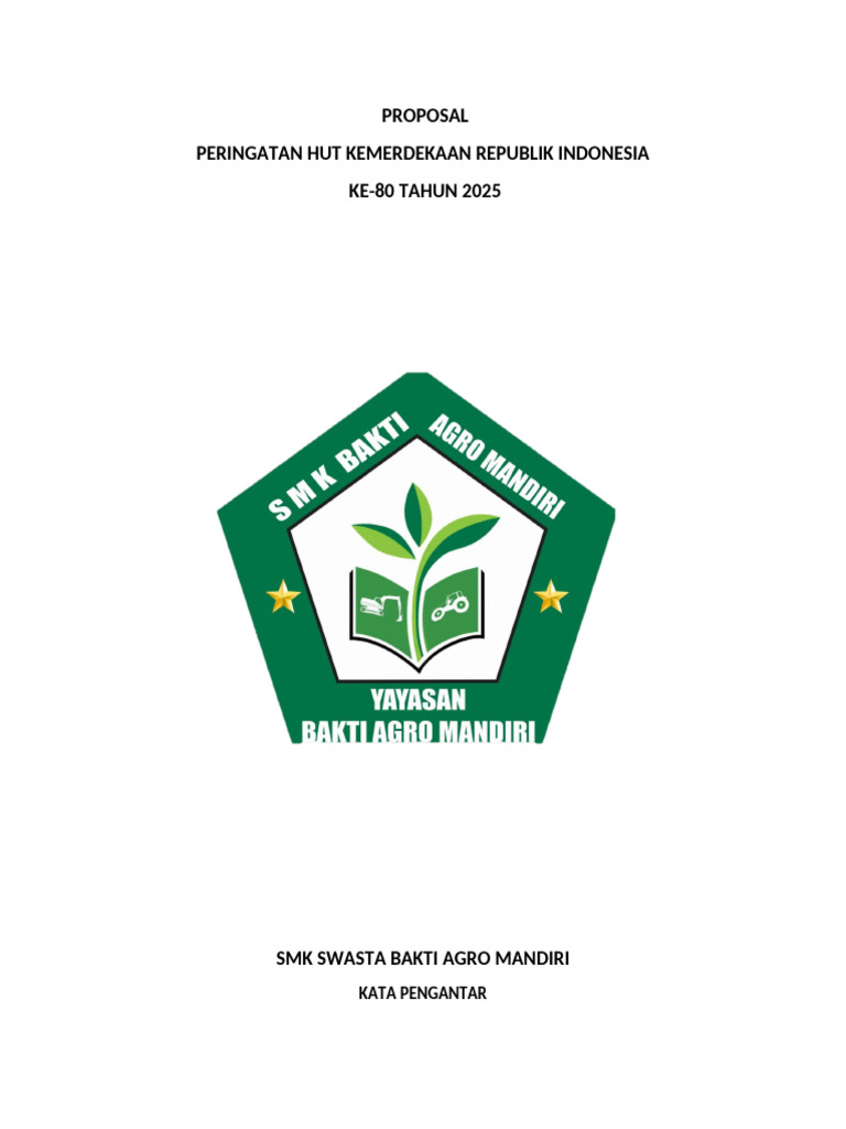 Proposal Kegiatan Hut Ke-80 Osis Smk Bam 2 | PDF