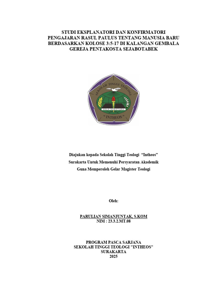 Pengajaran Paulus: Manusia Baru di Gereja | PDF