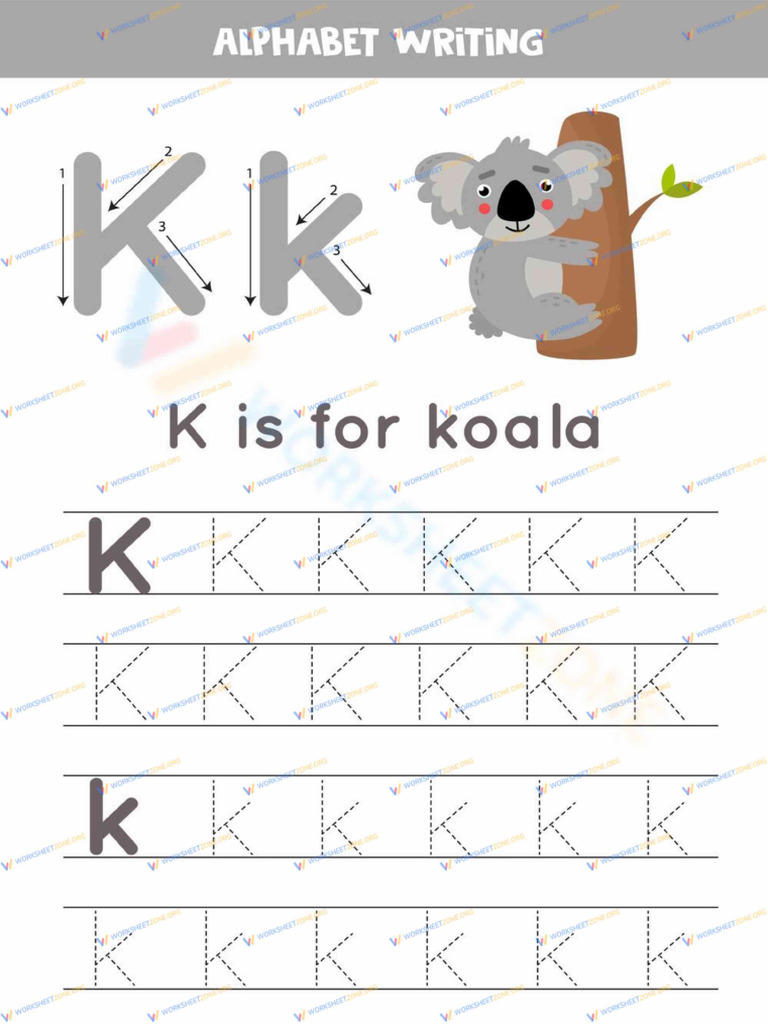 K Is For Koala - Letter K Handwriting | PDF