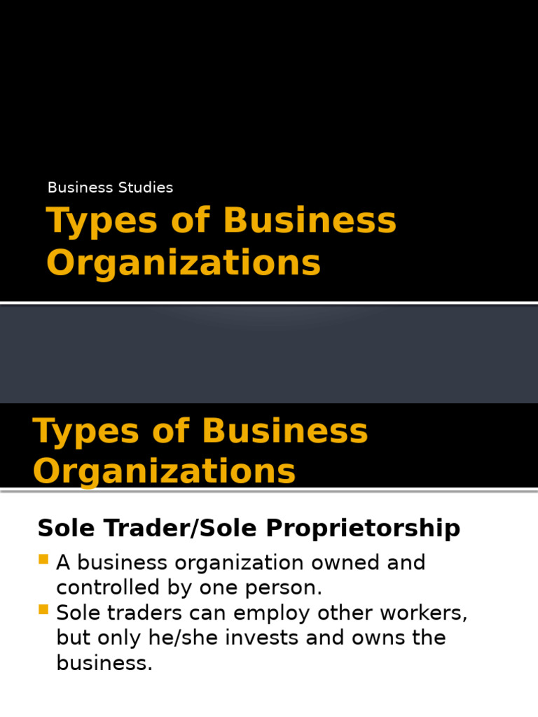 Types of Business Organizations Explained | PDF | Franchising | Partnership