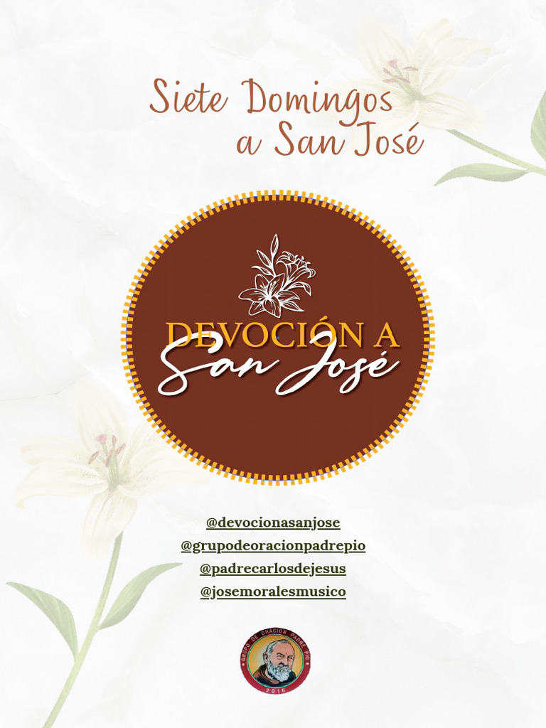 Siete Domingos a San José: Devoción y Oración | PDF | María, madre de ...