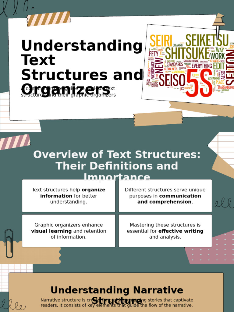 Presentation Understanding Text Structures and Organizers | PDF | Narrative | Essays