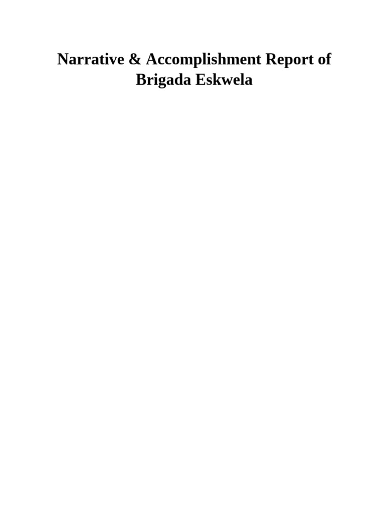 Brigada Eskwela 2022 Accomplishment Report | PDF