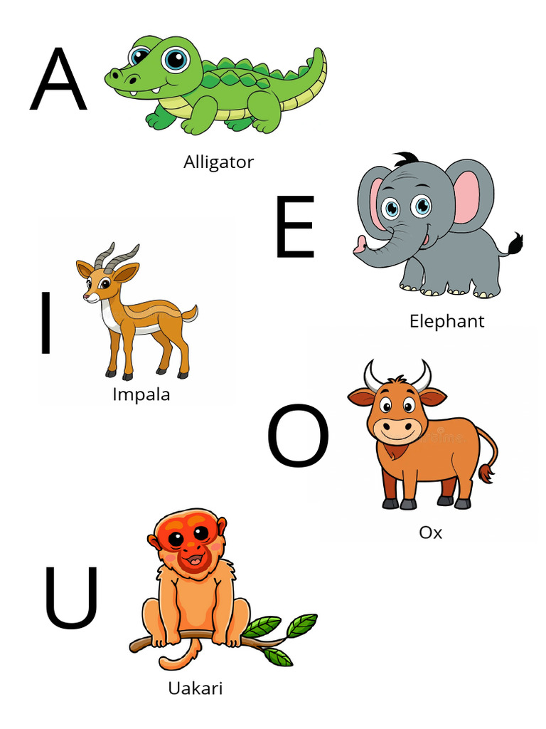 Vowels and Animals | PDF