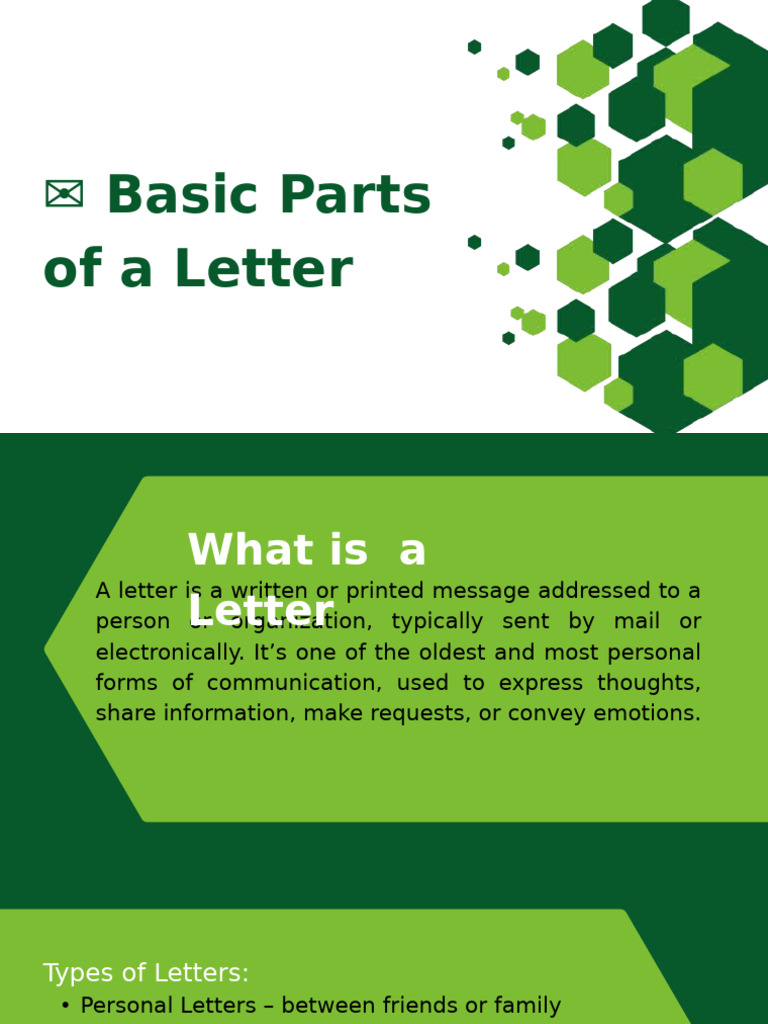 Parts of a Letter Explained | PDF
