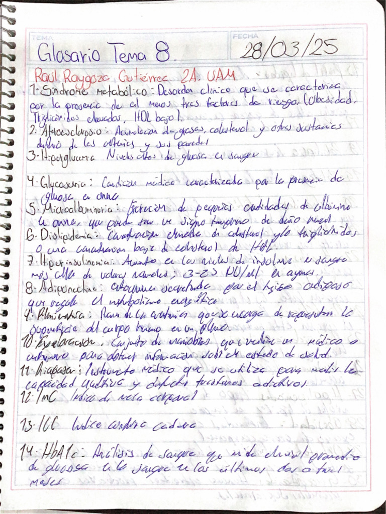 Glosario Tema 8. Raygoza Gutiérrez Raúl | PDF
