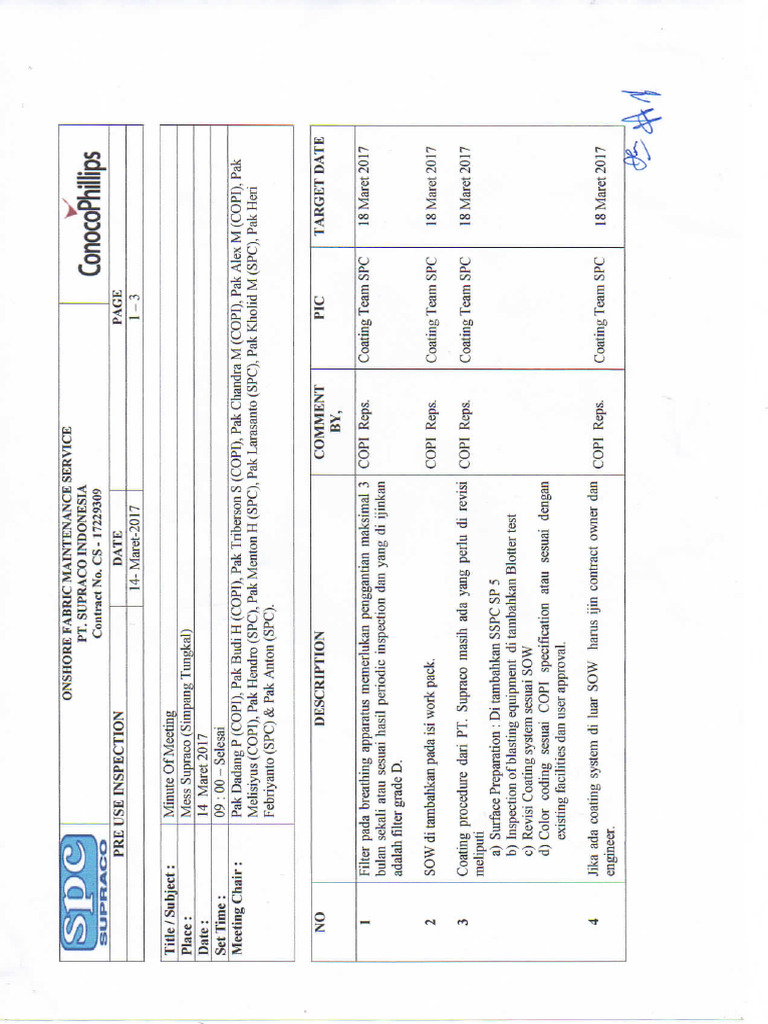 MOM Pre Use Inspection | PDF