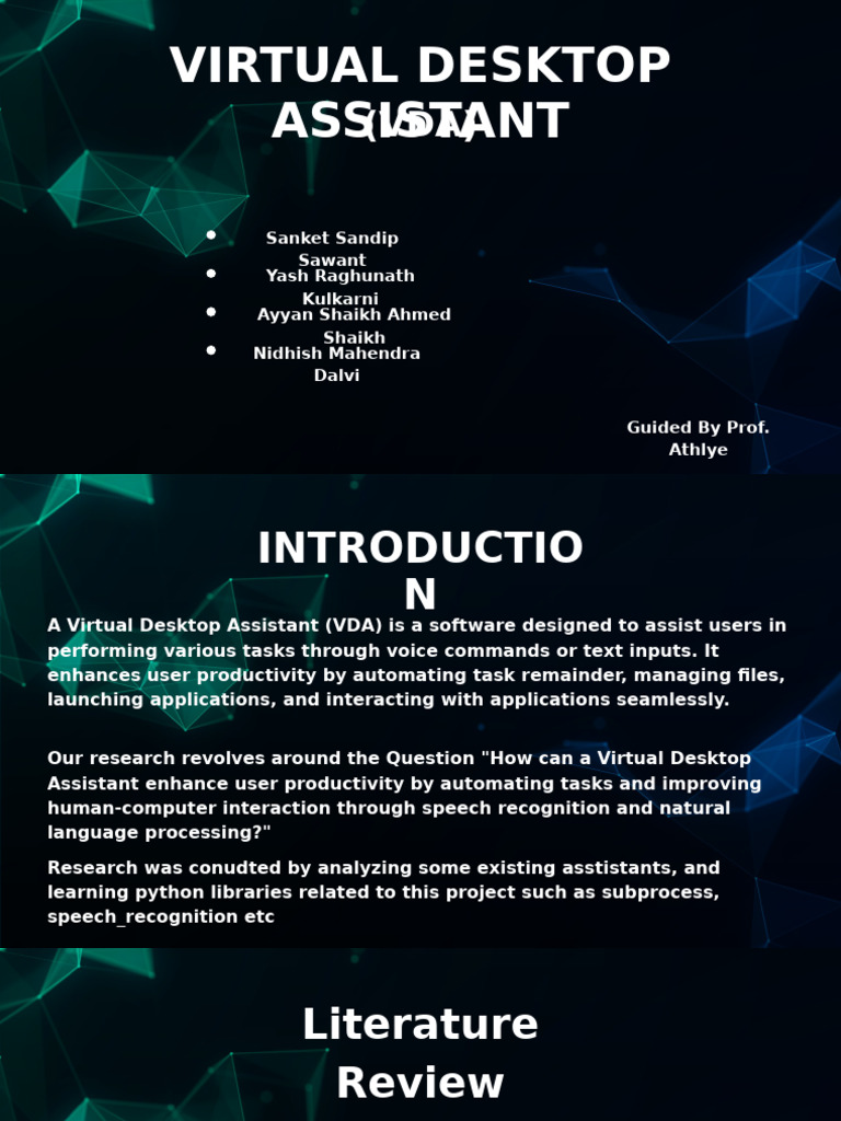 Virtual Desktop Assistant | PDF | Speech Recognition | Operating System