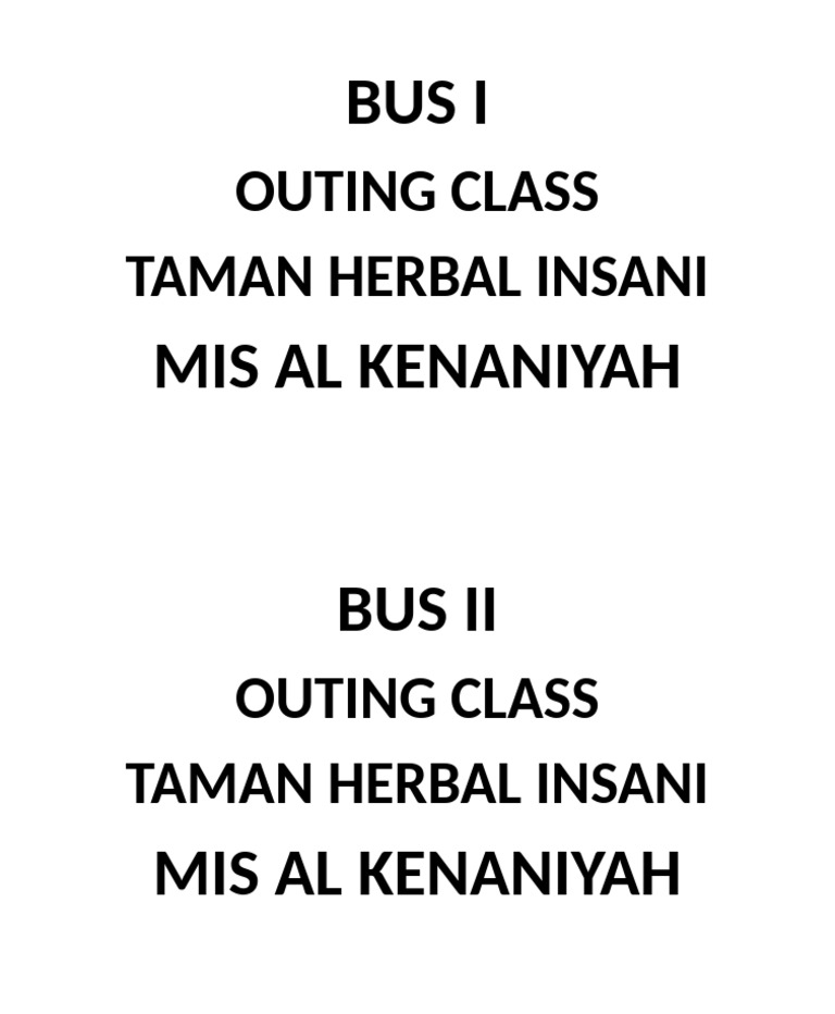 Bus I | PDF