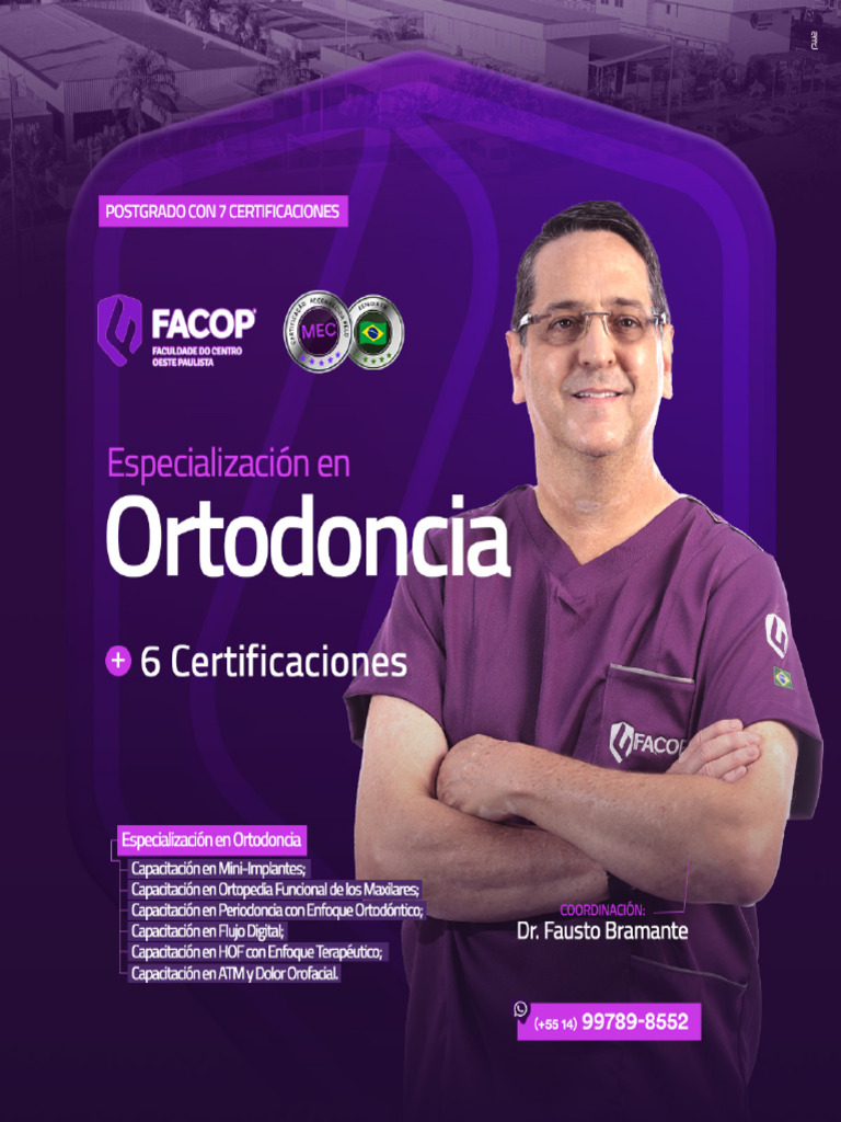Facop - Especializacion en Ortodoncia - t20 | PDF