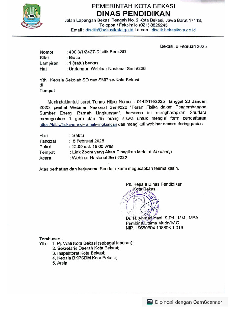 Surat Undangan Webinar | PDF