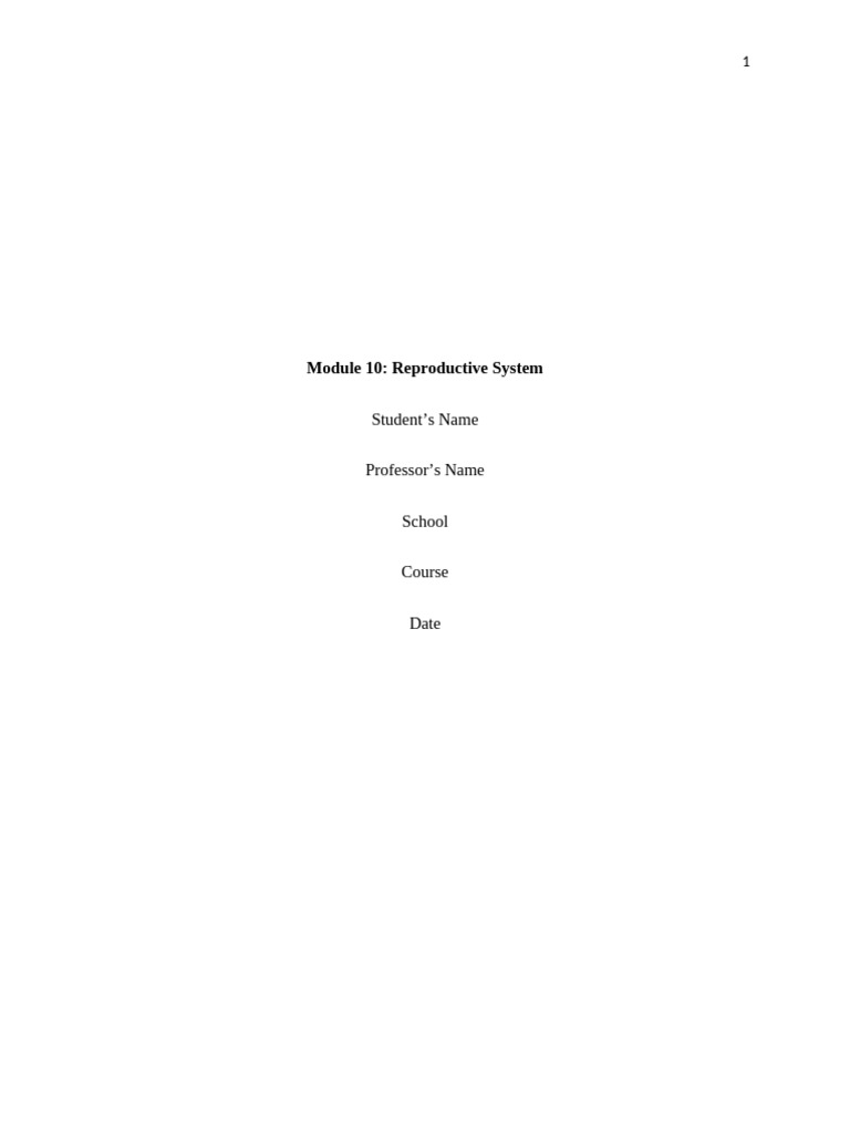 Module 10 Reproductive System Discussion | PDF | Menstrual Cycle ...