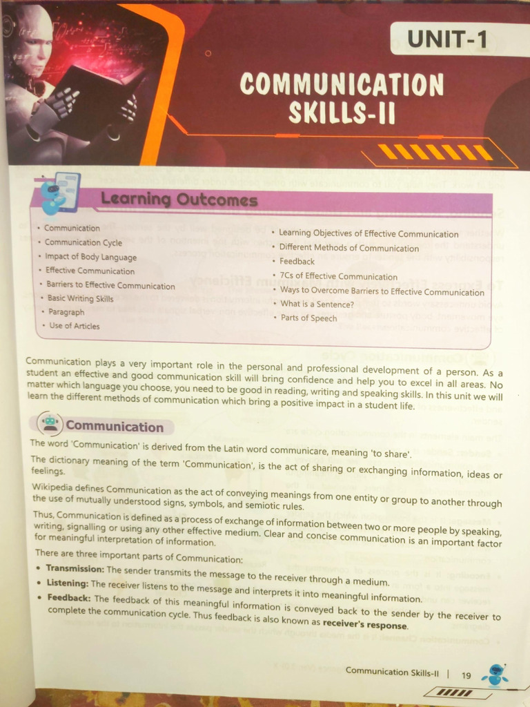 Communication Skills, Self Management Skills, Advanced Concepts of ...