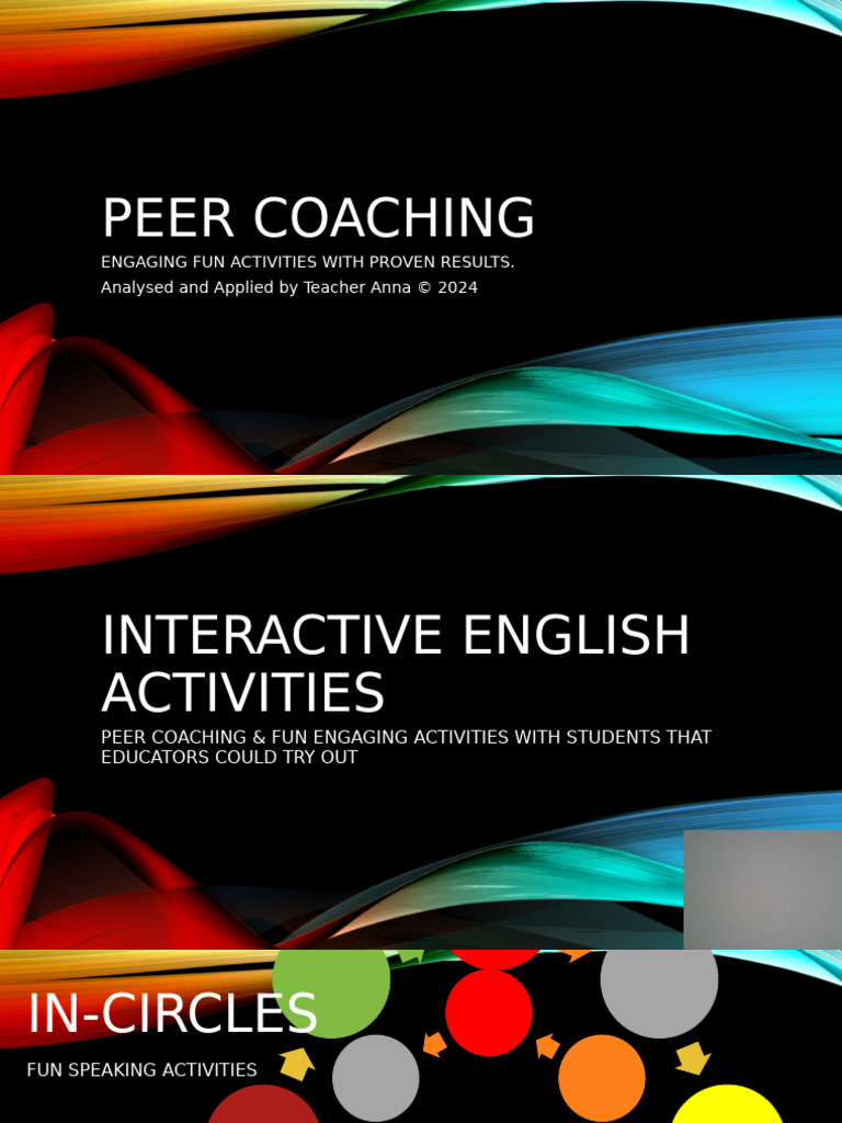 Peer Coaching - Engaging Activities With Students | PDF | Syntax | Grammar