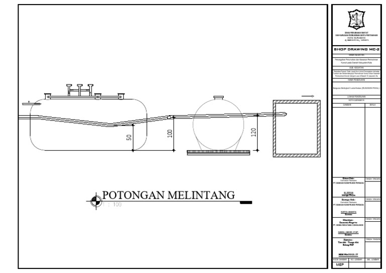 Detail Potongan Melintang Ipal | PDF