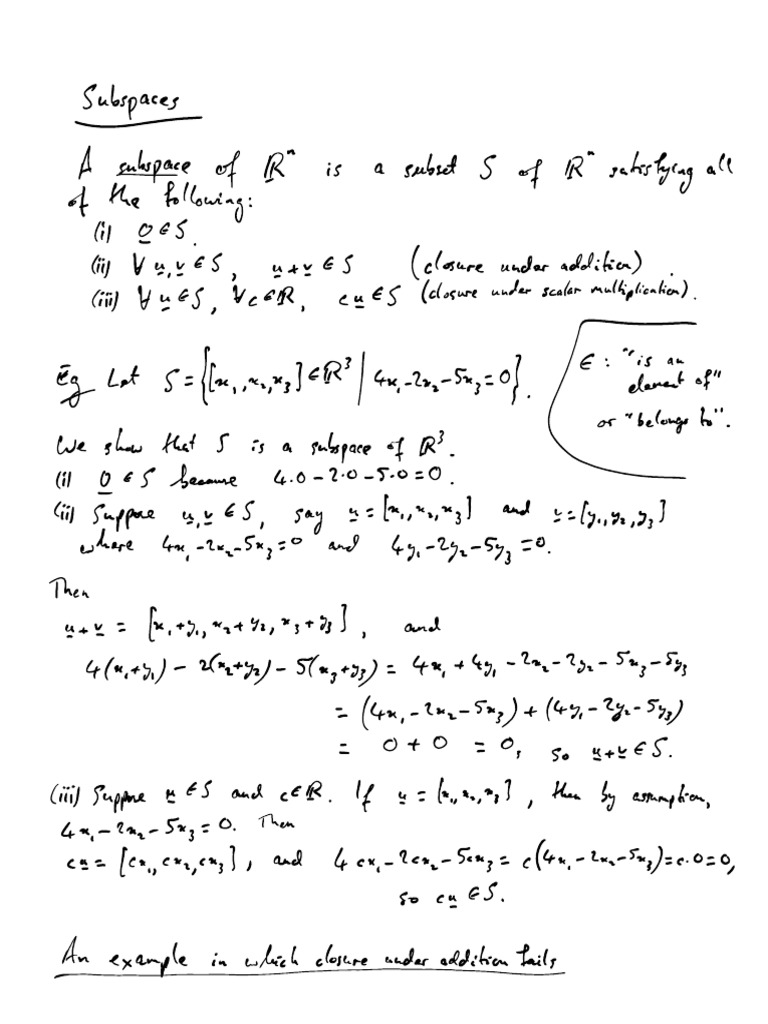 0211 Subspaces Pdf
