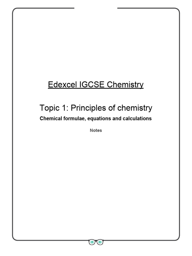 1e) Chemical Formulae Equations and Calculations | PDF | Applied And ...