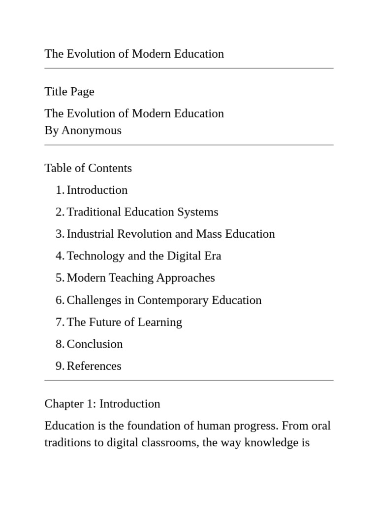 Evolution of Modern Education Explained | PDF | Learning | Intelligence