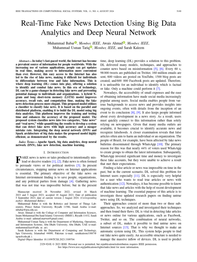 Real-Time Fake News Detection Model | PDF | Applied Mathematics | Learning